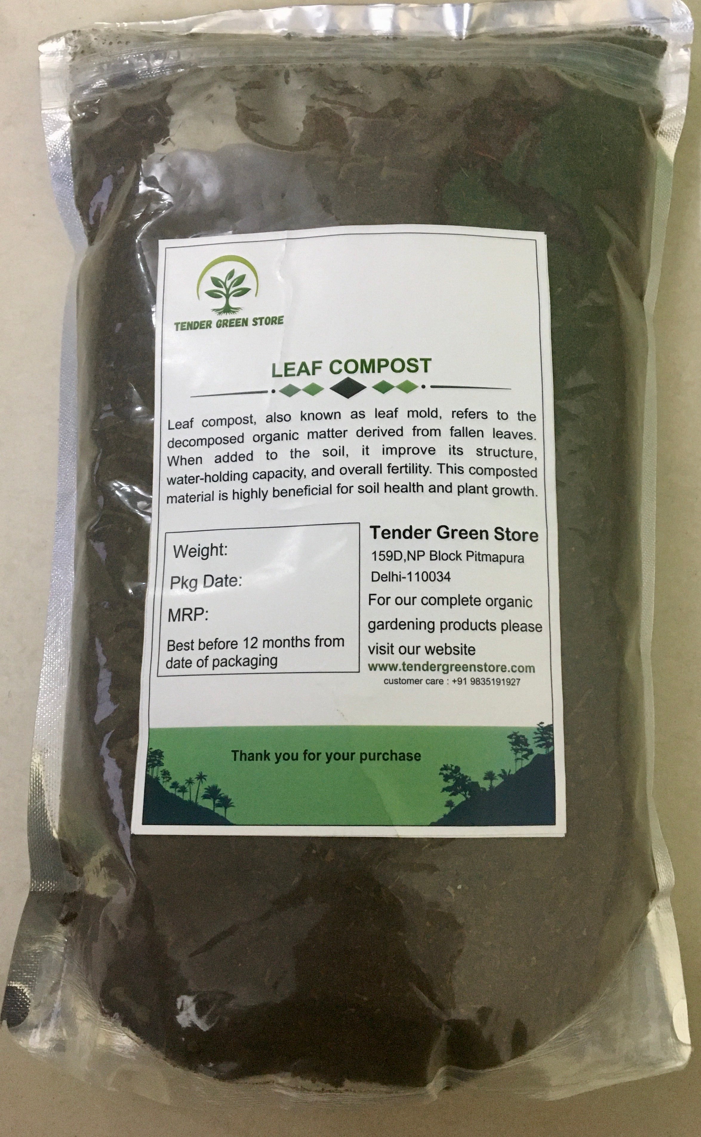 Leaf Compost 1 KG – Tender Green Store